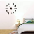 3D Mirror Wall Clock Modern Creative No Punch Acrylic Diy Number Wall ...