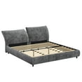 Christopher Knight Home Minimalist Upholstered King Bed Frame with ...