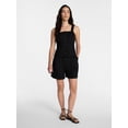 Time and Tru Women's Linen Blend Button Front Tank Top with Adjustable ...