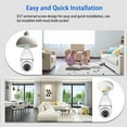 2K Light Bulb Security Camera, 2.4GHz/5GHz WiFi Lightbulb Cameras for ...
