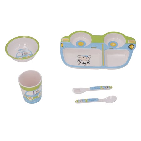 Children Eating Utensils, Set Bowl Plastic Fork Plate For Picnic ...