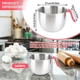 Stainless Steel Mixing Bowl, Non Slip Mixing Bowls with Handle and Pour ...