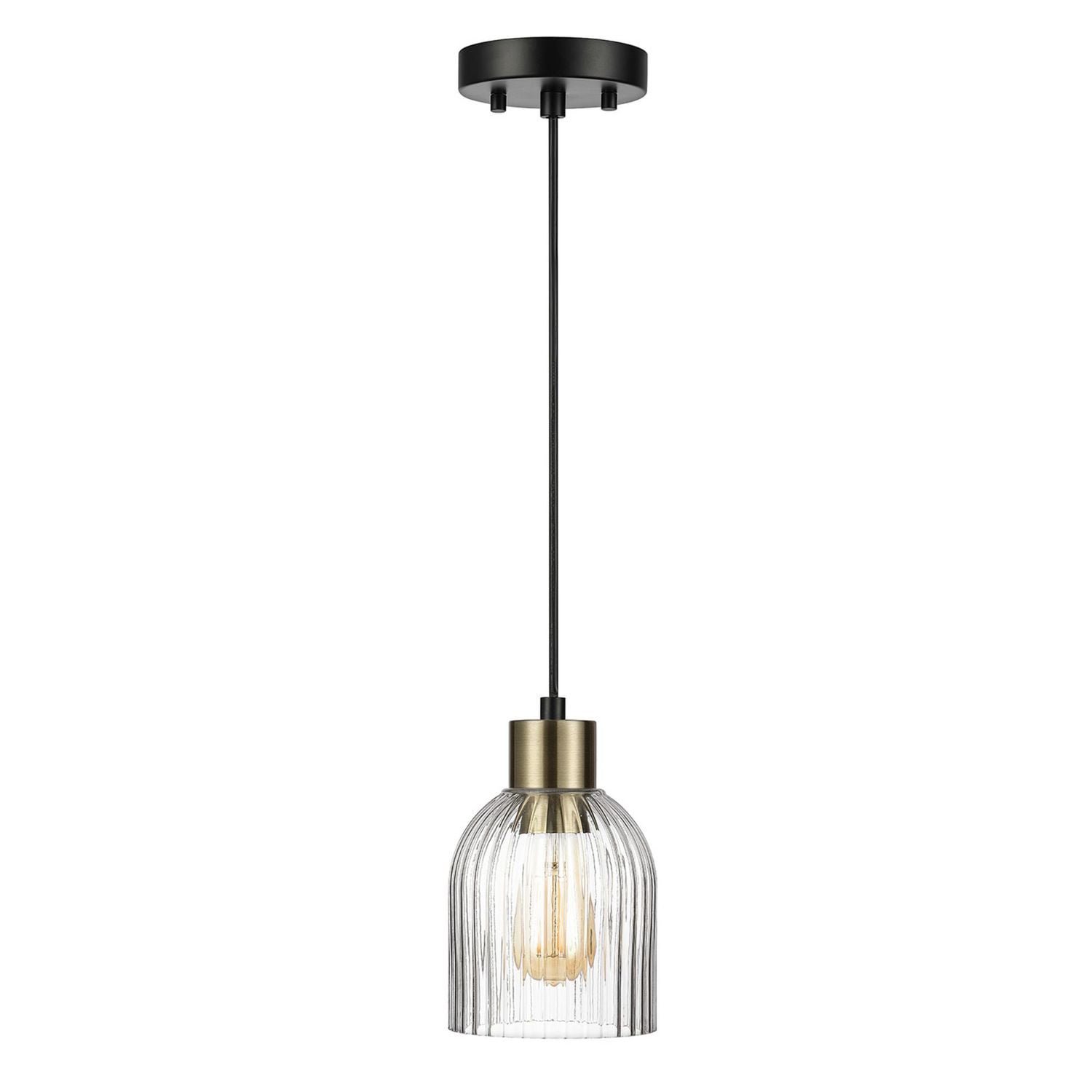 Click here for Globe Electric 1-Light Matte Black Pendant Light W... prices