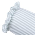 8" x 36" Green Striped Ruffle Bolster Decorative Pillow,1PCS,for Couch ...