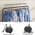 Simple Trending Standard Clothes Clothing Garment Rack with Storage ...
