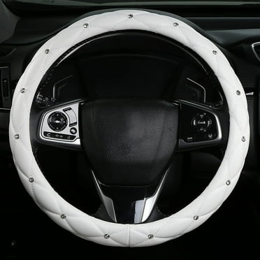 EING Steering Wheel Cover Leather Crystal Bling Anti-Slip Auto Car ...