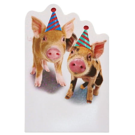 American Greetings Funny Pigs Birthday Card with Foil - Walmart.com
