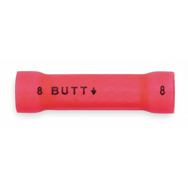 3m Butt Splice Connector,8 AWG,Red,PK10 MV8BCX - Walmart.com