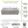 Evita 42" Propane Fire Pit Table, Rectangular Outdoor Gas Fire Pit ...