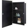 Black Plastic Bathroom Mirror Cabinet 16 x 22 inch, Surface and ...