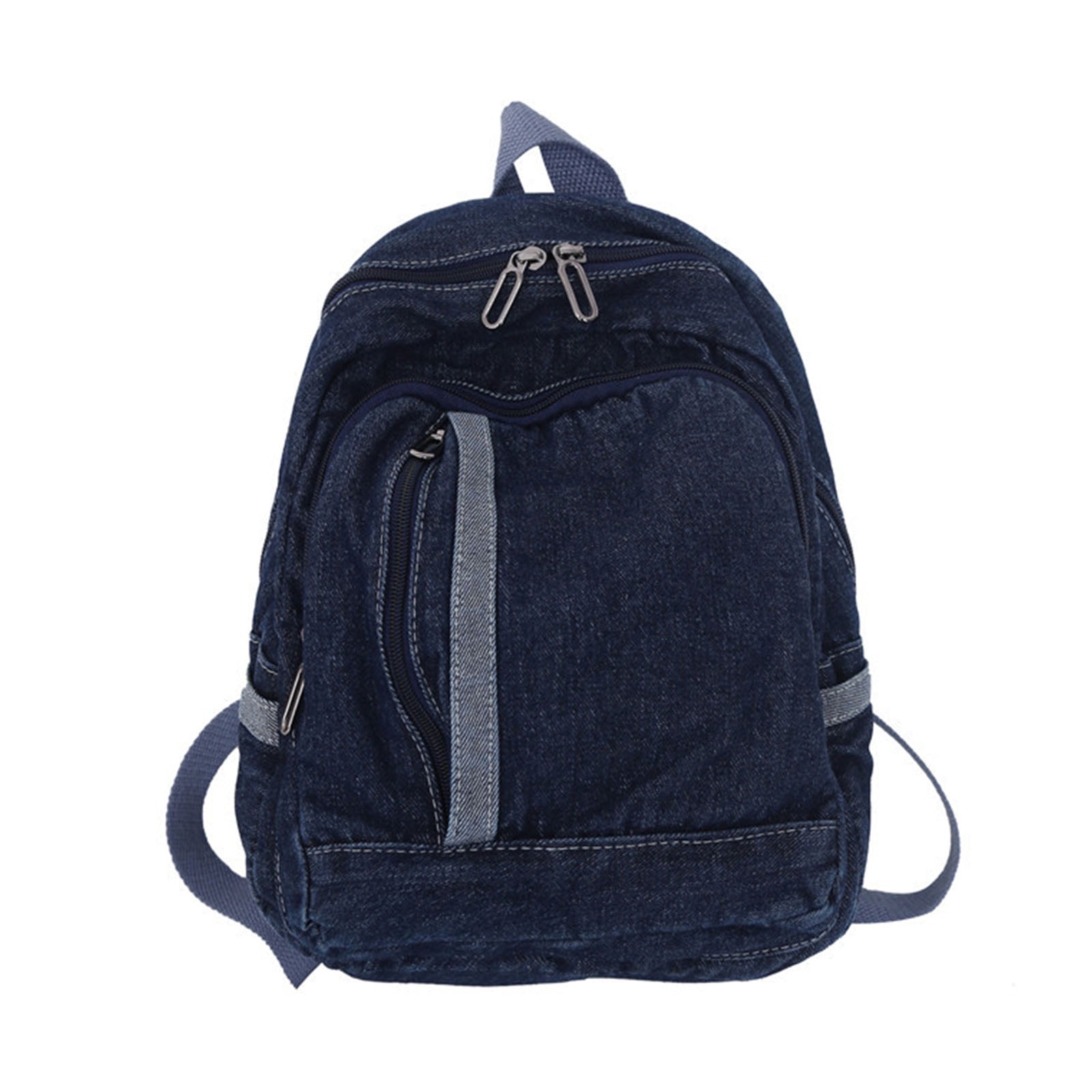 Vintage Denim Daypack Blue Jean Backpack Rucksack Double Shoulder Bag ...