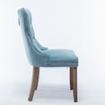 Elegant Velvet Upholstered Dining Chairs with Nailhead Trim, Solid Wood ...