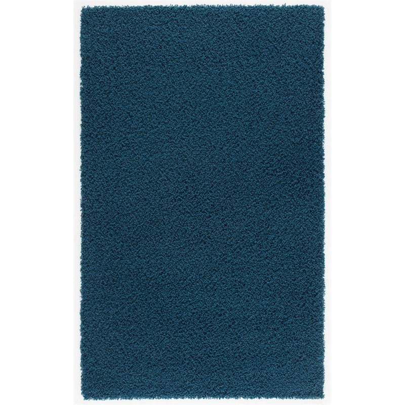 Malibu Collection Modern Shaggy Area Rug 5x8 Navy Blue - Walmart.com