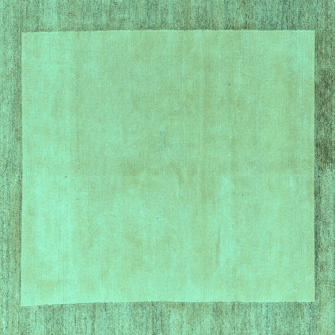 Ahgly Company Indoor Square Solid Turquoise Blue Modern Area Rugs, 5 ...