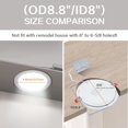ASIASN-8 Inch LED Recessed Light with Junction Box, 1Pack Ultra Thin ...