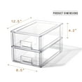 Bino Stackable Storage Drawers Small 2 Pack Clear The Crate