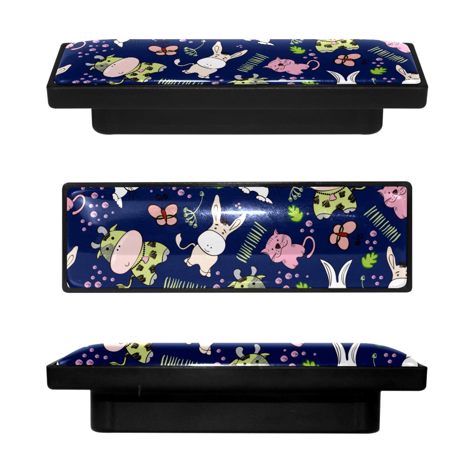 4 Pcs Rectangle Cabinet Handle Cupboard Knob Drawer Pulls Handle Rabbit ...