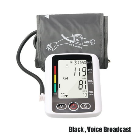 Portable Sphygmomanometer Heart Rate Alarm with Automatic Digital Lcd ...