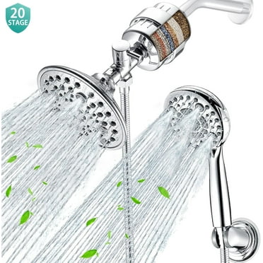 "Brushed Gold Bathroom Shower Head Combo Set System with Brass Valve, 8 ...