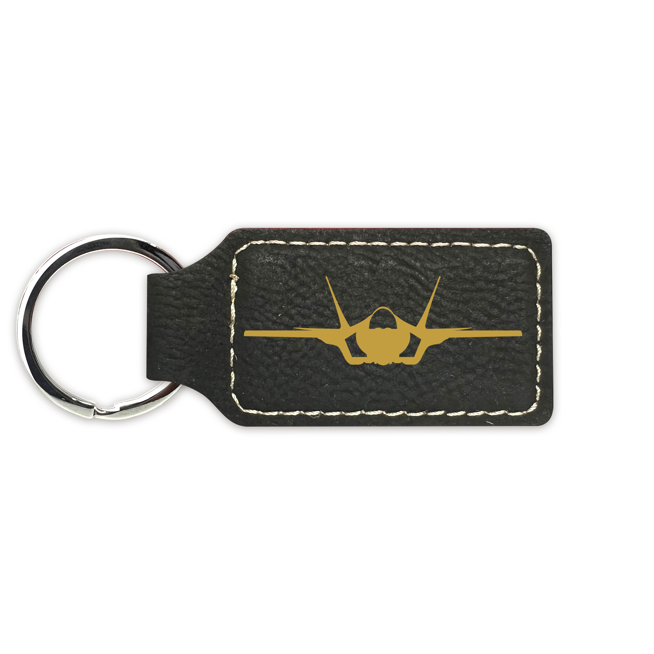F-35 Lightning II Keychain Leatherette Rectangle - Laser Engraved ...