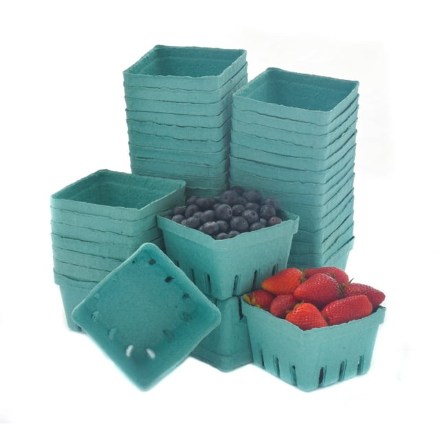Pint Green Molded Pulp Fiber Berry / Produce Basket - 40 Pieces ...