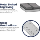 Pacific Arc, Stainless Steel Ruler with Inch (32nd & 64th) and Pica ...