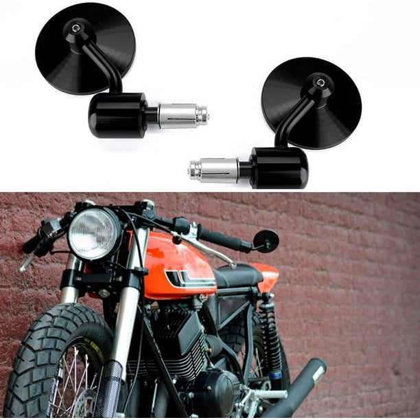 Heavy-Duty Motorcycle Mirrors for Optimal Visibility, CNC Black Rear ...