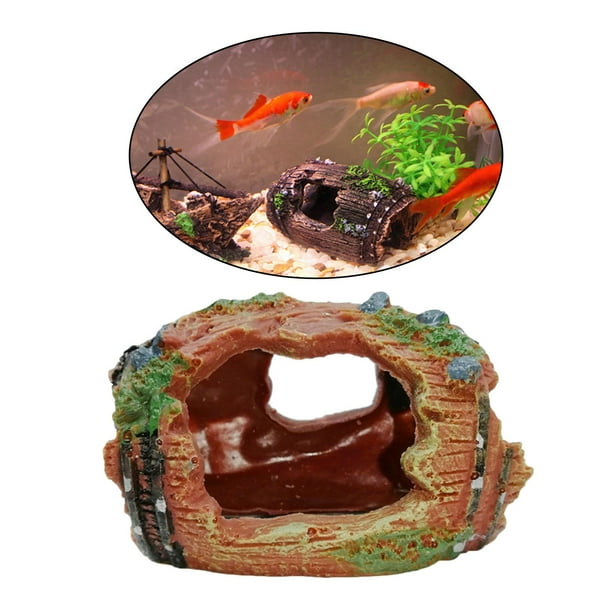 Cute Resin Aquarium Fish Tank Artificial Hideout Hideaway Caves Small ...