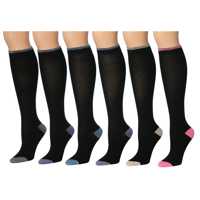 Colorfut Women's 6-Pairs Colorful Patterned Knee High Socks - Walmart.com