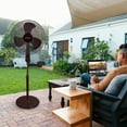 HomePointe 16-Inch 3 Speed Tilt Head Oscillating Pedestal Stand Fan ...
