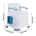 ToHu Bedside Commode Indoor Safety Bedside Toilet Reinforced Frame ...