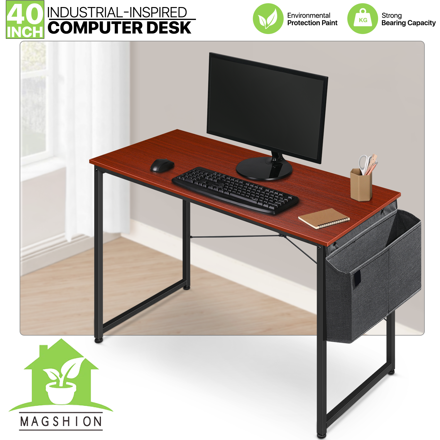 Magshion Computer Writing Desk Home Office, with Storage Bag, 40 ...