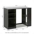 Furinno 15110 JAYA Modern Espresso Computer Study Desk with Shelves ...