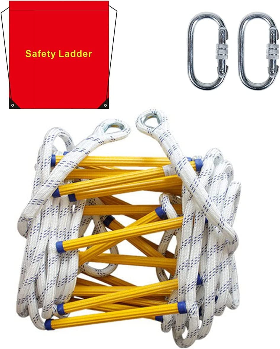 Kingwolfox 25FT Emergency Fire Escape Ladder Resin Flame Resistant ...