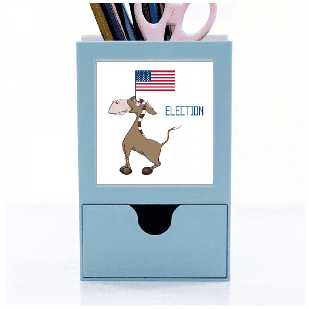 Democratic Donkey Raise Flag Election Desk Supplies Organizer Pen ...