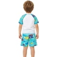 Boys Swimwear Set Outdoor Activity Sun Shield Split Breathable Pattern ...