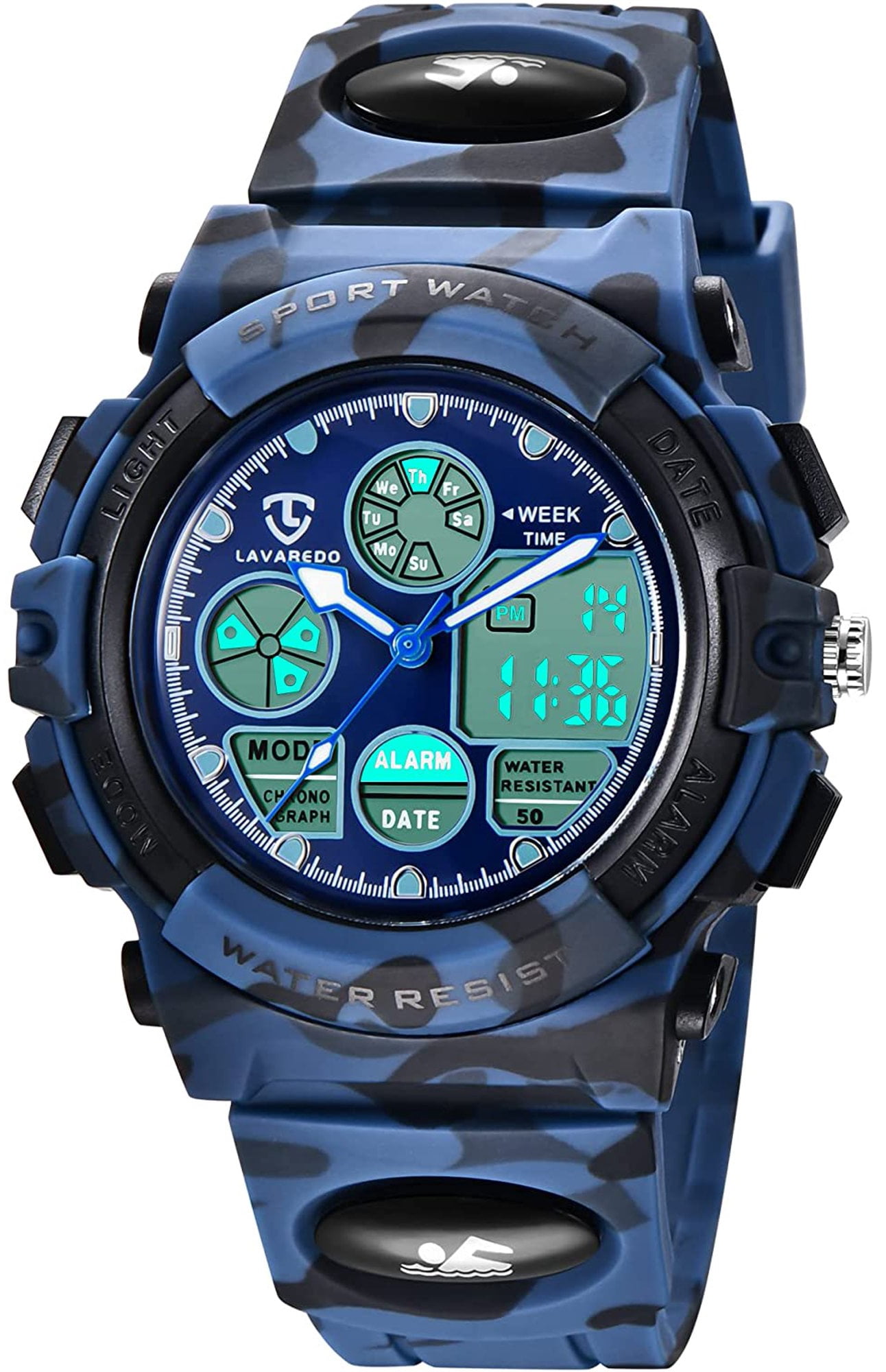 Kids Digital Sport Watch, Waterproof Outdoor Watches Children Casual ...