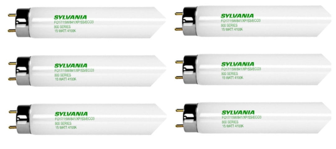 (case of 6 tubes) Sylvania 22407 Fluorescent T8 Lamp, 24 inches, 15 ...