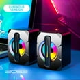 vankin RGB LED Computer Speakers with Stereo Sound, USB and 35mm AUX ...