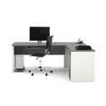 Bestar Connexion L-Shaped Desk in Sandstone - Walmart.com