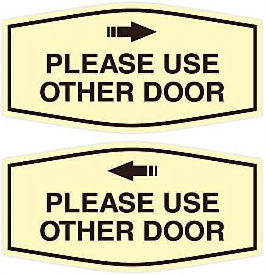 fancy please use other door sign set (ivory/dark brown) - medium ...