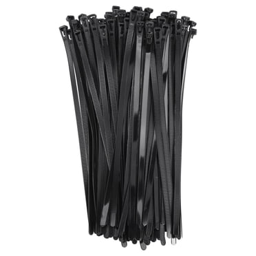 Wideskall 12" inch Super Heavy Duty 150 Lbs Nylon Cable Zip Tie Black ...