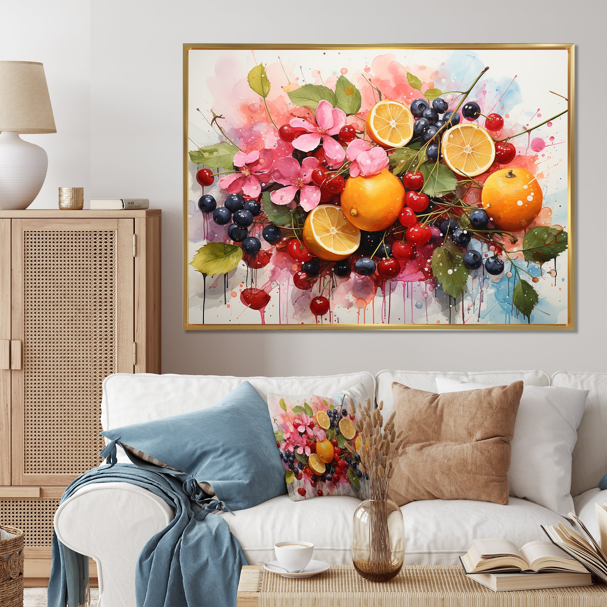 Click here for Designart Fruits Oversized Framed Wall Art Decor... prices