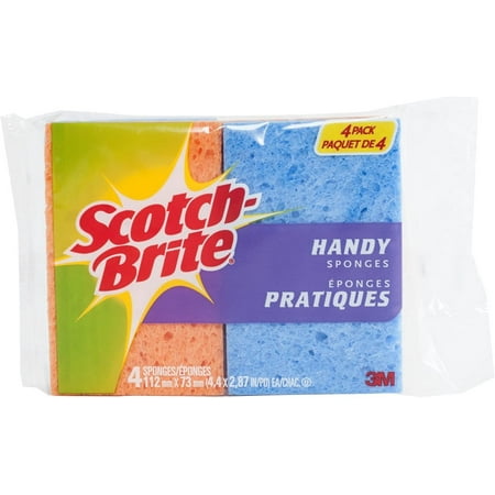 Scotch-Brite Cellulose Sponge, 4 Sponge Pack, 1 Count | Walmart Canada
