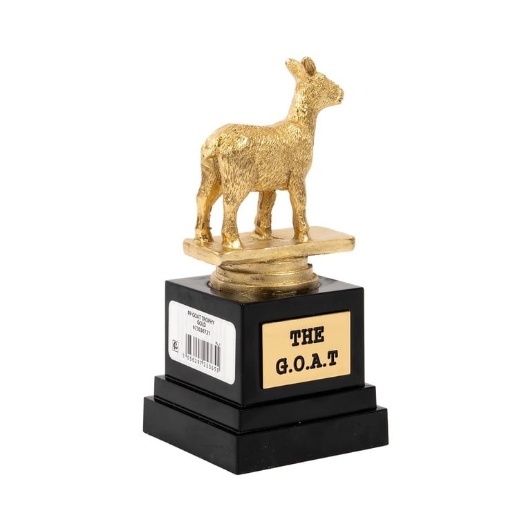 Kids Metallic Dress 3-Pack Funny Goat Trophy Awards - 5.3 Inch Gold ...