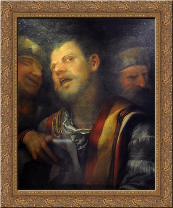 Samson captured by the Philistines 24x20 Gold Ornate Wood Framed Canvas ...