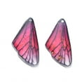 100 pc Transparent Resin Pendants with Gold Foil Insects Wing Mixed ...