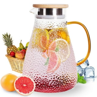 Clear Ice Tea Maker Beverage Pitcher, Large Water Carafe Drink Pitcher ...