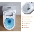 WinZo WZ5079S Compact Round Toilet, 10" Rough-in, High Efficiency Dual ...