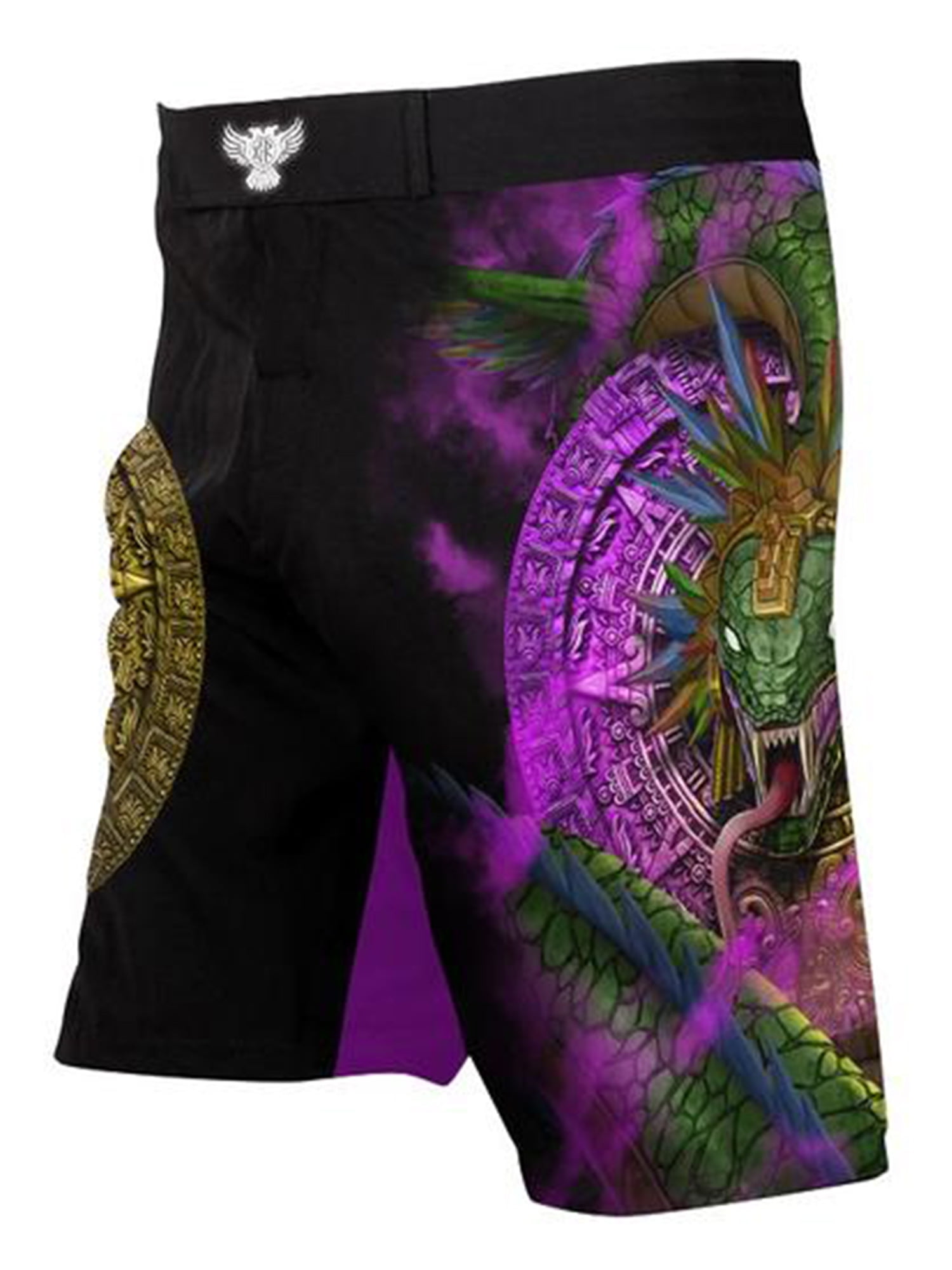 Raven Fightwear Men's Quetzalcoatl Aztec MMA Shorts Black - Walmart.com